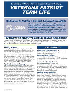 Fillable Online militarybenefit Enrollment materials - Military Benefit ...