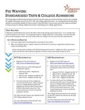 Fillable Online FEE WAIVERS: Fax Email Print - pdfFiller
