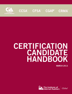 Fillable Online CERTIFICATION CANDIDATE HANDBOOK Fax Email Print ...