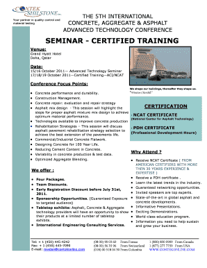 Fillable Online SEMINAR - CERTIFIED TRAINING Fax Email Print - pdfFiller