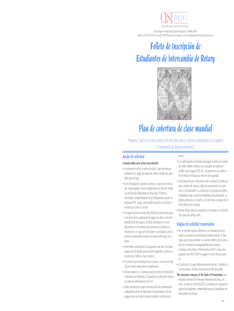 Fillable Online Seguro de CISI-Bolduc - Cultural Insurance Services ...