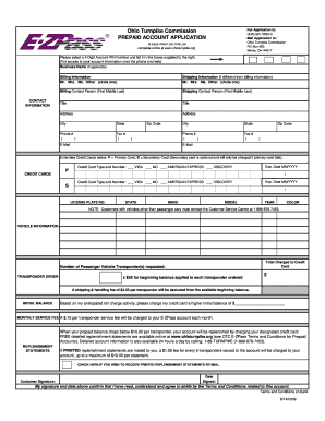 Fillable Online Prepaid Application Form.pdf - Ohio Turnpike E-ZPass ...