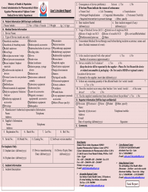 Fillable Online Medical Device Safety Department English Form adobe pdf ...