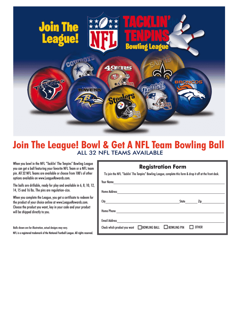 Fillable Online NFL registration flyer 4c - Leading Edge Promotions Fax ...