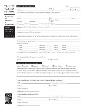 Fillable Online Ready to start your adventure? Apply today! APPLICATION ...