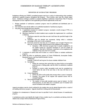 Fillable Online DEFINITION OF SATISFACTORY PROGRESS Fax Email Print ...