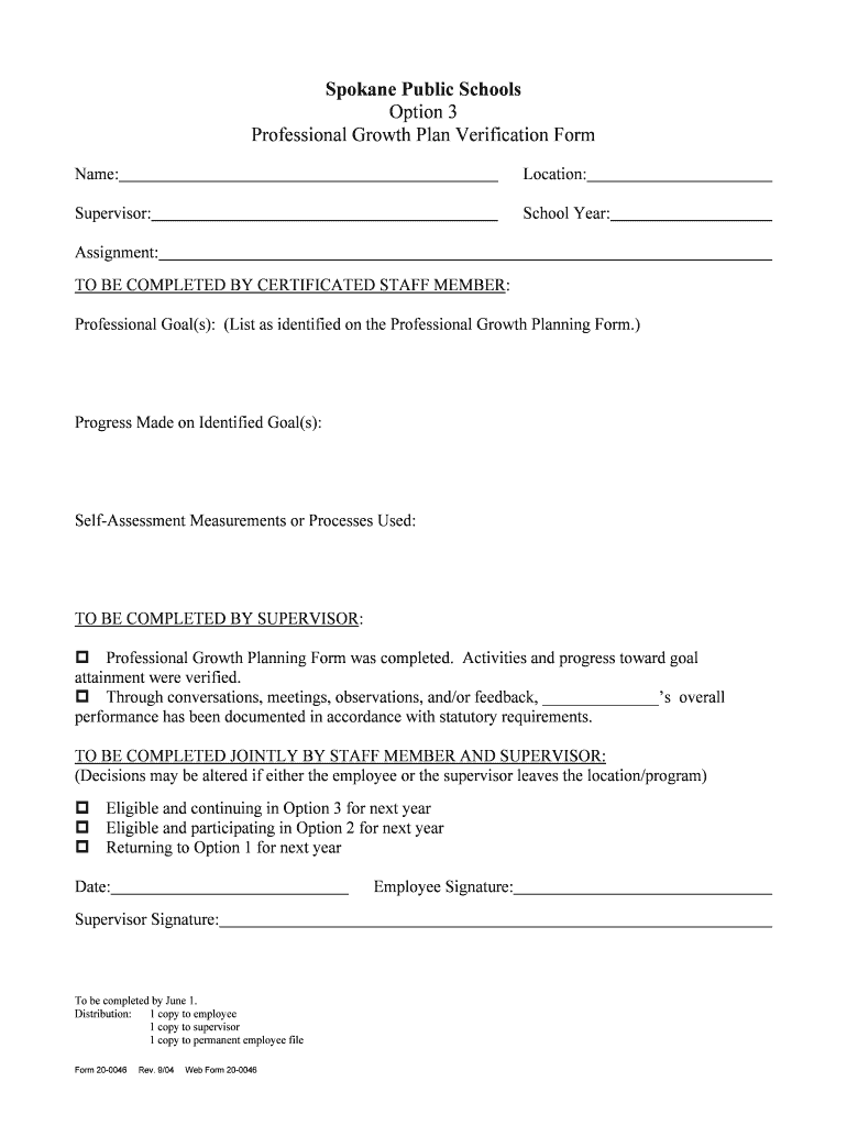 Fillable Online spokaneschools Verification Form - Spokane Public Schools Fax Email Print ...