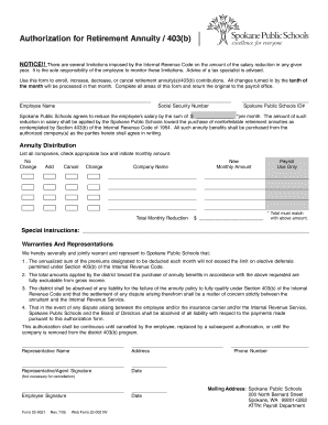 Fillable Online spokaneschools Authorization Form - Spokane Public Schools - spokaneschools Fax ...