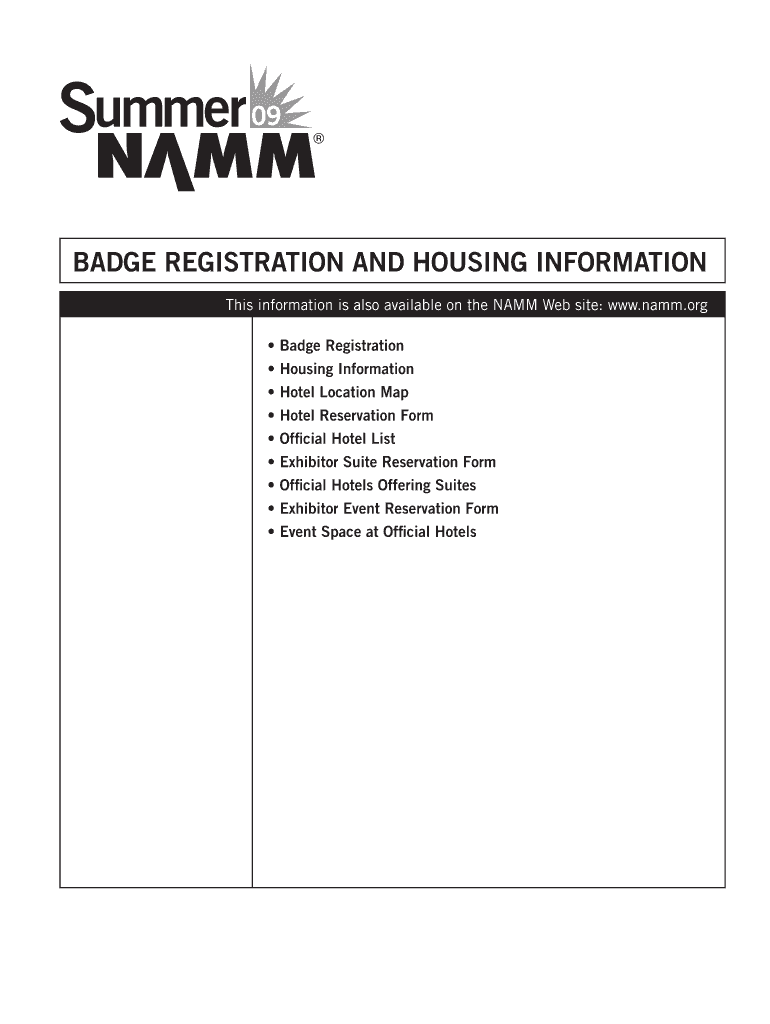 Fillable Online namm Hotel Location Map Fax Email Print - pdfFiller
