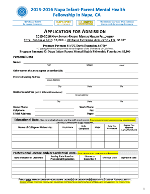 Fillable Online familiesinschools 2015-2016 NIPMHF Application ...