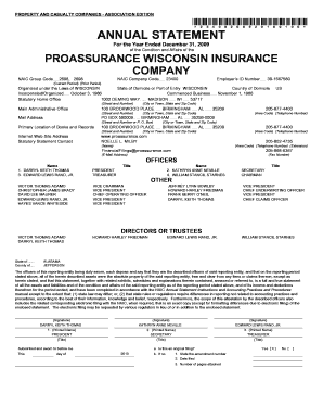 Fillable Online PROASSURANCE WISCONSIN INSURANCE Fax Email Print ...