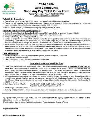 Fillable Online 2014 Lake Compounce GAD order form Fax Email Print ...