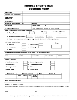 Fillable Online ru ac omp lounge grahamstown form Fax Email Print ...