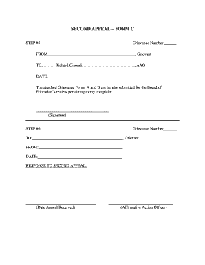 Fillable Online mail acsssd SECOND APPEAL FORM C Fax Email Print ...