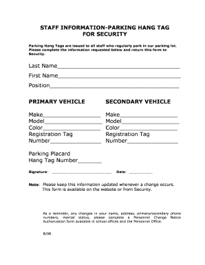 Fillable Online mail acsssd STAFF INFORMATION FORM Fax Email Print ...