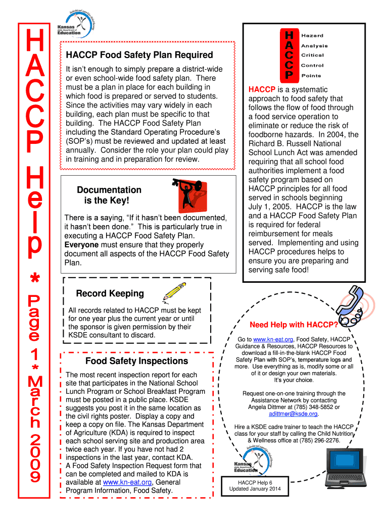 Fillable Online HACCP Food Safety Plan Required Fax Email Print - pdfFiller
