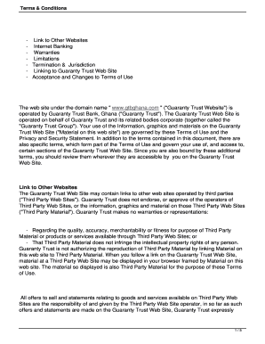 Fillable Online Terms & Conditions. easy to understand nib private ...