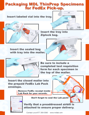 Fillable Online Packaging MDL ThinPrep Specimens Fax Email Print ...