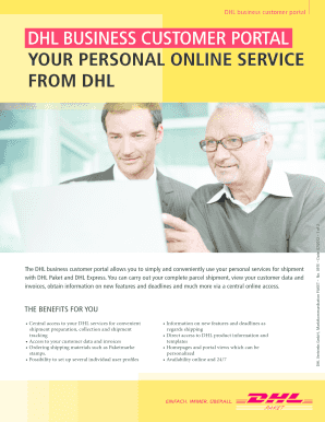 Fillable Online DHL business customer portal Fax Email Print - pdfFiller