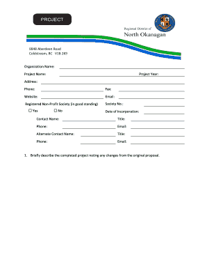 Fillable Online Project bNameb Fax Email Print - pdfFiller