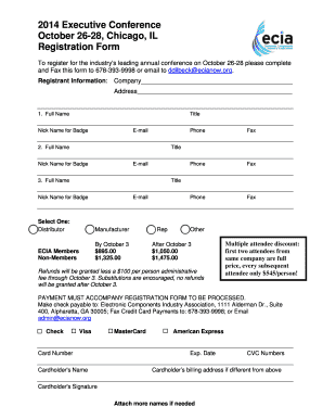 Fillable Online archive eciaonline Pdf registration form - ECIA Fax ...