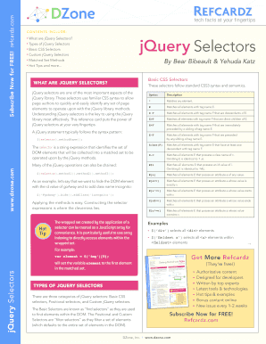 Fillable Online Types of jQuery Selectors Fax Email Print - pdfFiller