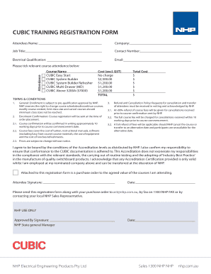 Fillable Online nhp com CUBIC TRAINING REGISTRATION FORM - NHP Fax ...