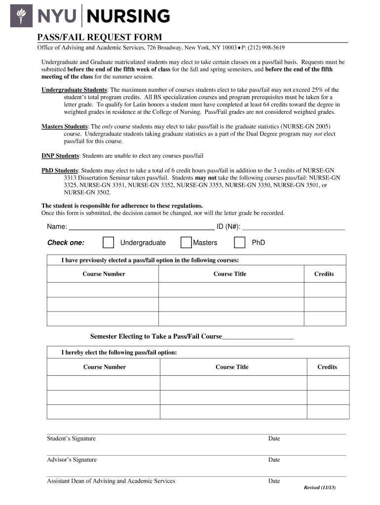 Fillable Online PASSFAIL REQUEST FORM Fax Email Print - pdfFiller