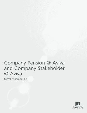 Fillable Online aviva co Company Pension Aviva - aviva co Fax Email ...