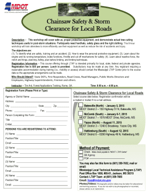Fillable Online Chainsaw Registration Form 2015.pdf Fax Email Print ...