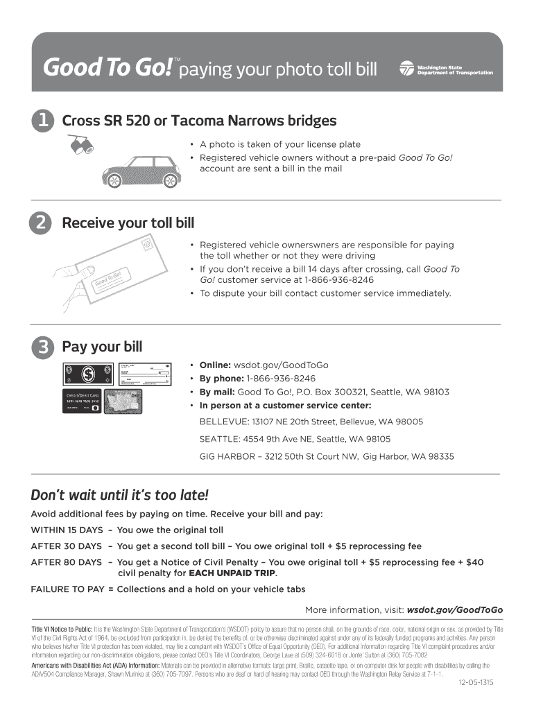 Fillable Online paying your photo toll bill Fax Email Print - pdfFiller