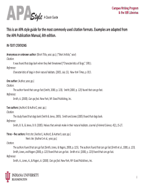 Fillable Online This Is An Apa Style Guide For The Most Commonly Used