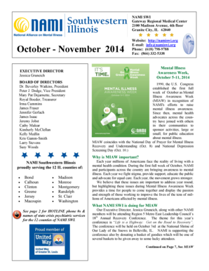 Fillable Online namiswi NAMI SWI Gateway Regional Medical Center 2100 ...