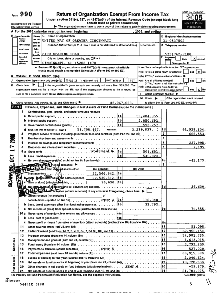 Fillable Online Under section S01(c), 527, or 4947(a)(1) of the ...