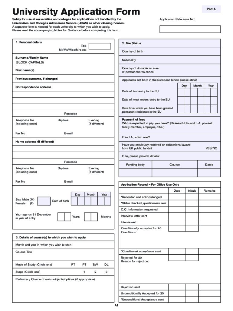 Fillable Online University Application Form (PDF) - De Montfort University Fax Email Print ...