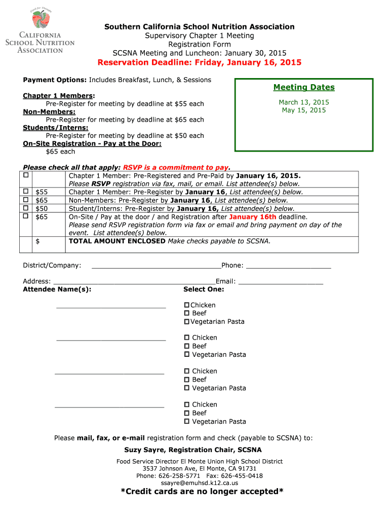 Fillable Online calsna Southern Cal SNA 1 - Meeting - California School ...