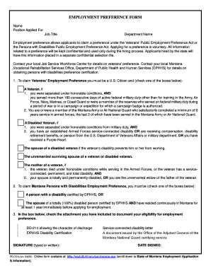 Fillable Online jobs cascadecountymt EMPLOYMENT PREFERENCE FORM - jobs ...
