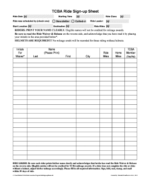 Fillable Online biketcba TCBA Ride Sign-up Sheet - Tri-County Bicycle ...