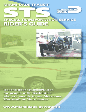 Fillable Online Special Transportation Service (STS) - Miami ...