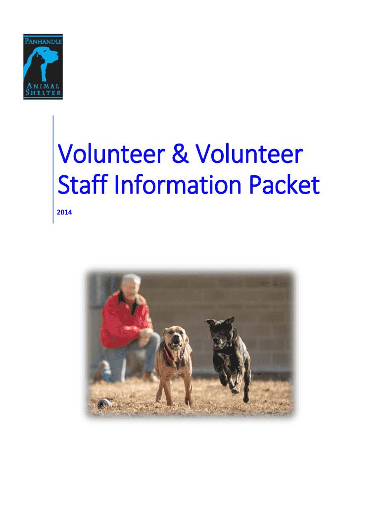 Fillable Online pasidaho Volunteer & Volunteer Staff Information Packet ...
