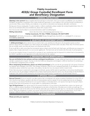 Fillable Online Fidelity Investments 403(b) Group Custodial Enrollment ...