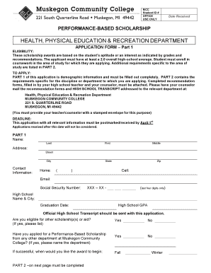 Fillable Online muskegoncc PBS Form 2012-13 HPER.docx Fax Email Print ...