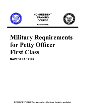 Fillable Online Military Requirements for Petty Officer First Class ...