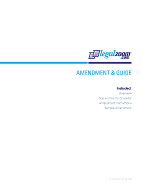 Fillable Online AMENDMENT & GUIDE Fax Email Print - pdfFiller