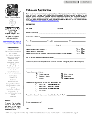 Fillable Online EWC Volunteer Application (.pdf) - Egan Warming Center ...