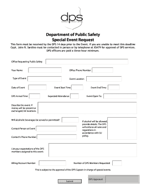 Fillable Online publicsafety syr This form must be received by the DPS ...