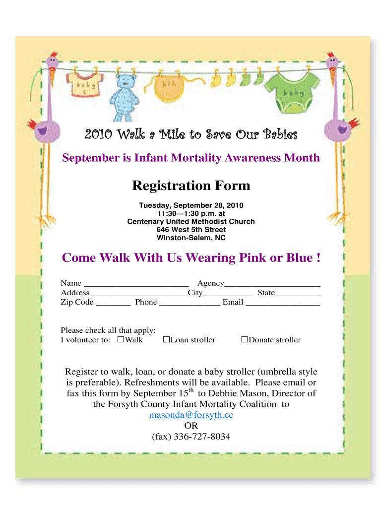 Fillable Online forsyth Save Our Babies Registration Form - Forsyth ...