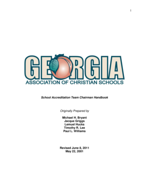 Fillable Online Georgia Association of Christian Schools Accreditation ...