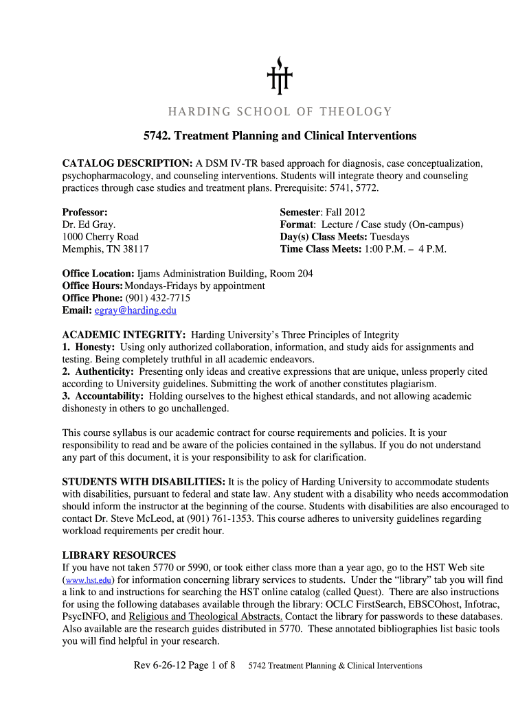 Fillable Online hst Treatment Planning & Clinical Interventions - hst ...