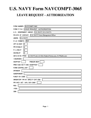 Navcompt Form 3065 - Fill Online, Printable, Fillable, Blank | pdfFiller